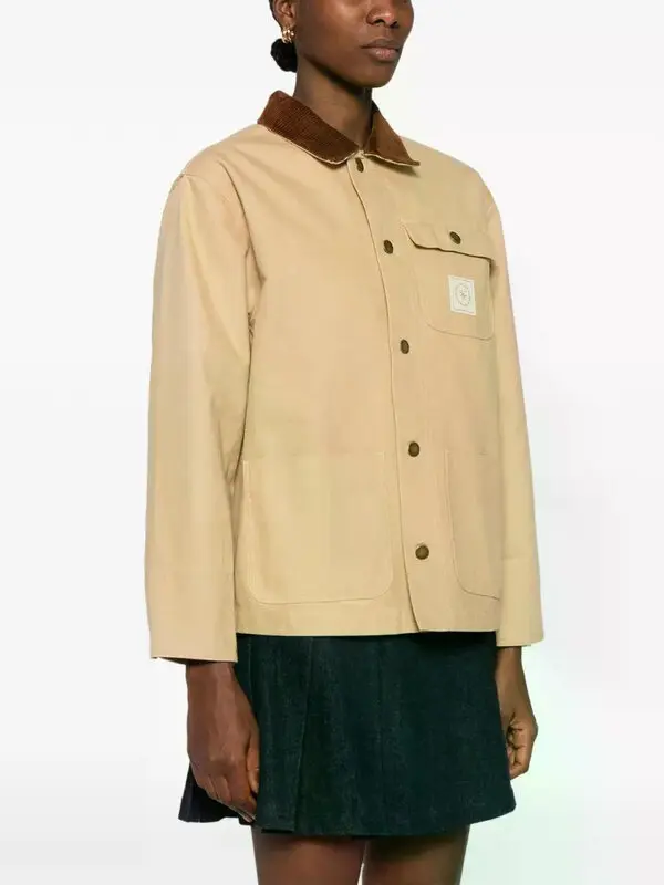 SPORTY & RICH Gaia Corduroy-collar Jacket - Brown