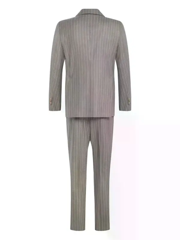 FRANZESE COLLECTION Double-breasted Pinstripe Suit - Grey