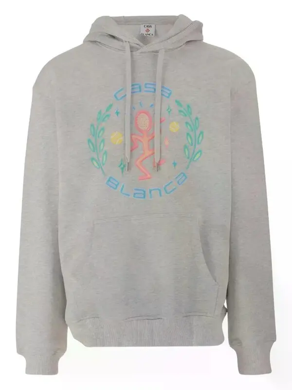 Casablanca Logo Hooded Sweatshirt - Grey
