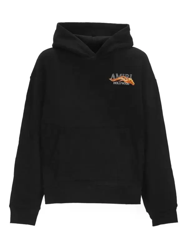 Amiri Logo-print Hoodie - Black