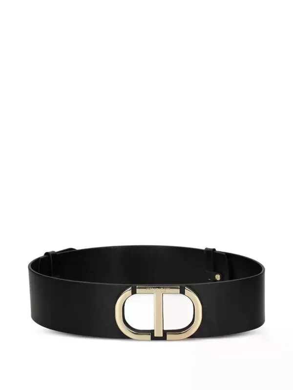 TWINSET Logo Buckle Belt - Black