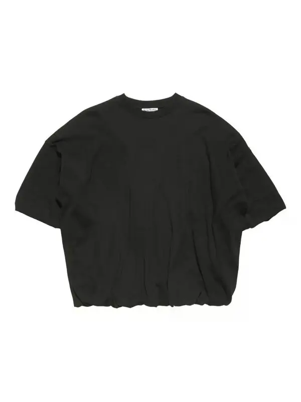 Acne Studios Label-print T-shirt - Black