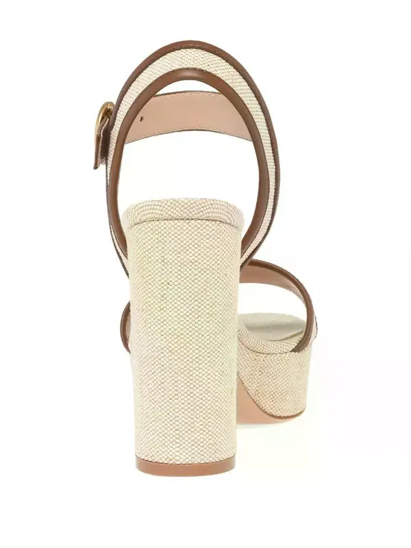 GIANVITO ROSSI Milos Platform Heeled Sandals - Neutrals