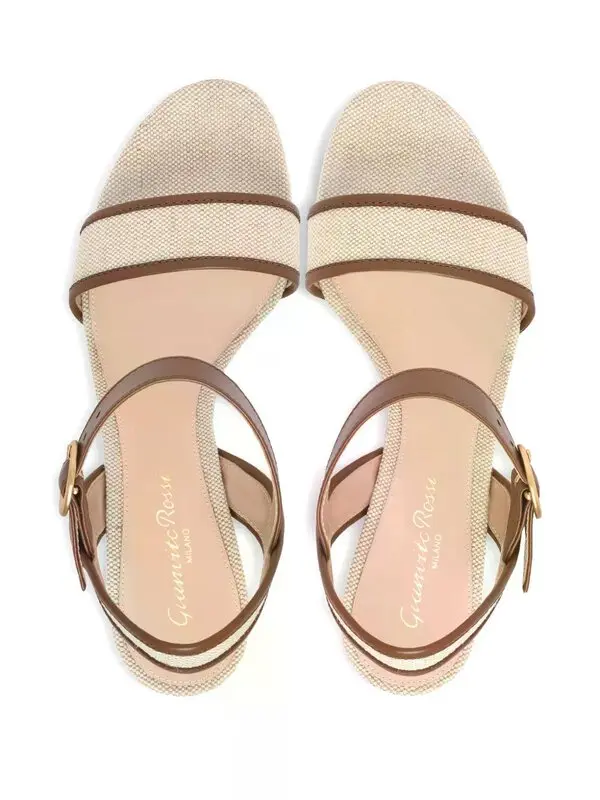 GIANVITO ROSSI Milos Platform Heeled Sandals - Neutrals