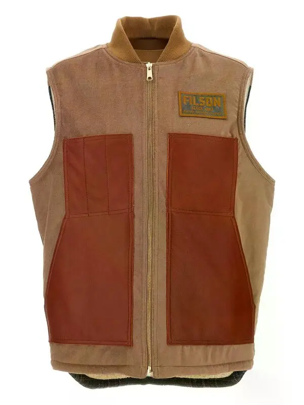 Junya Watanabe Logo-patch Gilet - Brown