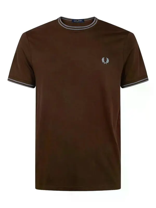 Fred Perry Cotton T-shirt - Brown