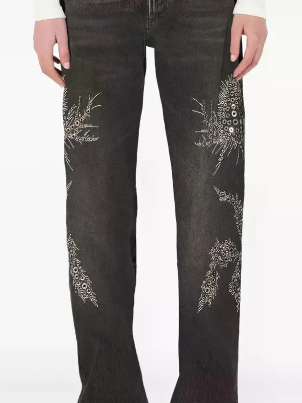 Blumarine Eyelet-embellished Jeans