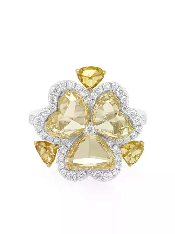 HYT JEWELRY 18k White And Yellow Gold Diamond Ring - Silver