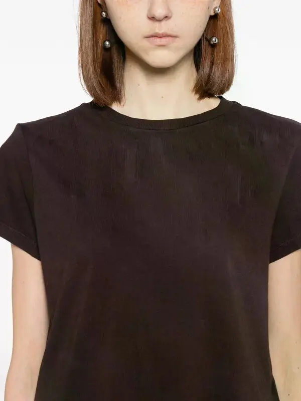 AGOLDE Adine Shrunken T-shirt - Brown