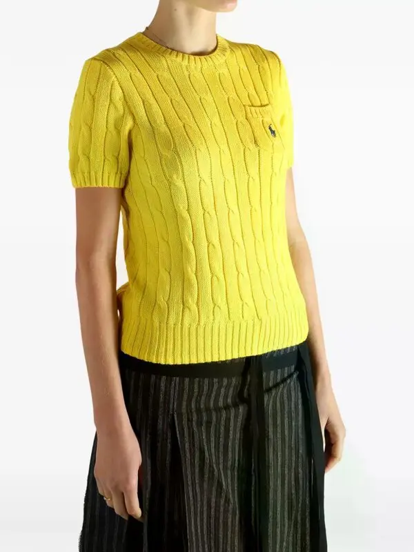 Polo Ralph Lauren Cable-knit Top With Chest Pocket