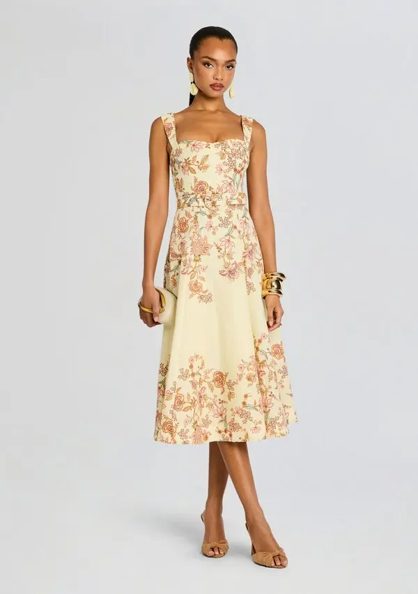 Hemant & Nandita Riah Midi Dress - Ivory