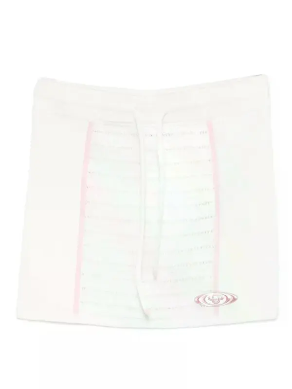 Casablanca Striped Drawstring Skirt - White