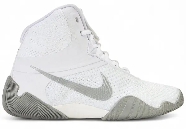 Nike Lace Up Athletic Sneakers - White/metalic Silver