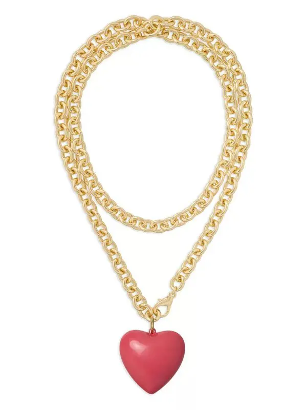 ROXANNE ASSOULIN Heart Charm Chain Necklace - Gold