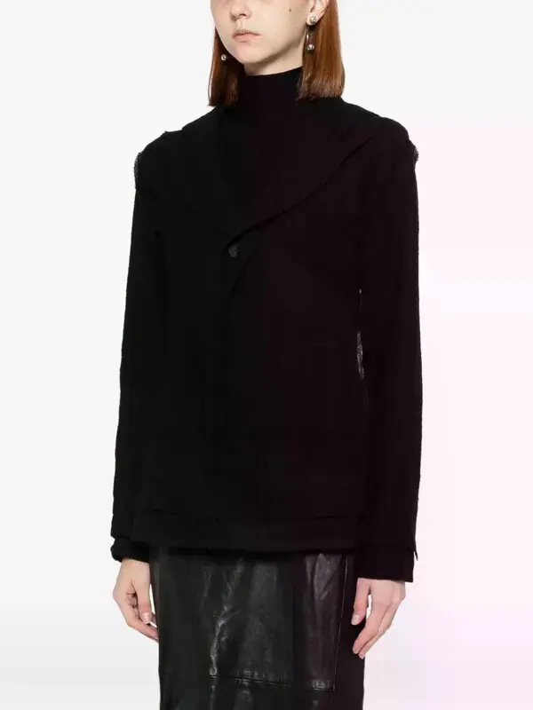 LIMI FEU Yohji Yamamoto Wool Gauze Layered Blazer
