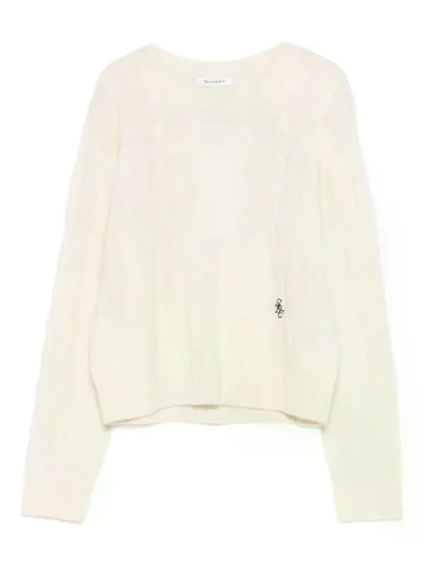 SPORTY & RICH Cable-knit Sweater - Neutrals
