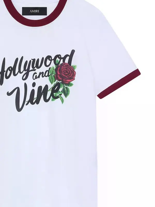 Amiri Rose Ringer T-shirt