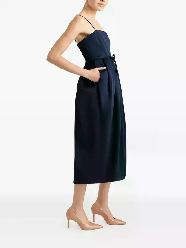 Cinq À Sept Bow Square Neck Soline Dress - Blue