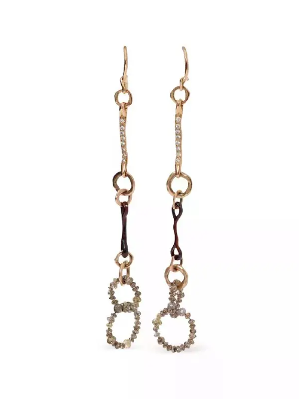 FEDERICA RETTORE 18k Rose Nodi D'amore Diamond Earrings - Gold