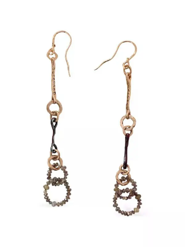 FEDERICA RETTORE 18k Rose Nodi D'amore Diamond Earrings