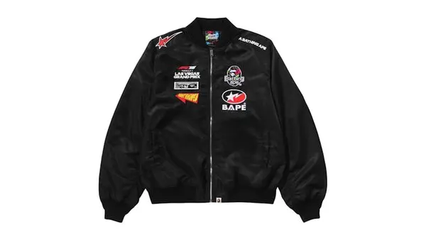 A BATHING APE X F1lv Logo Bomber Jacket