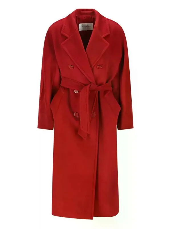 Max Mara Belted Double-breasted Coat - Red