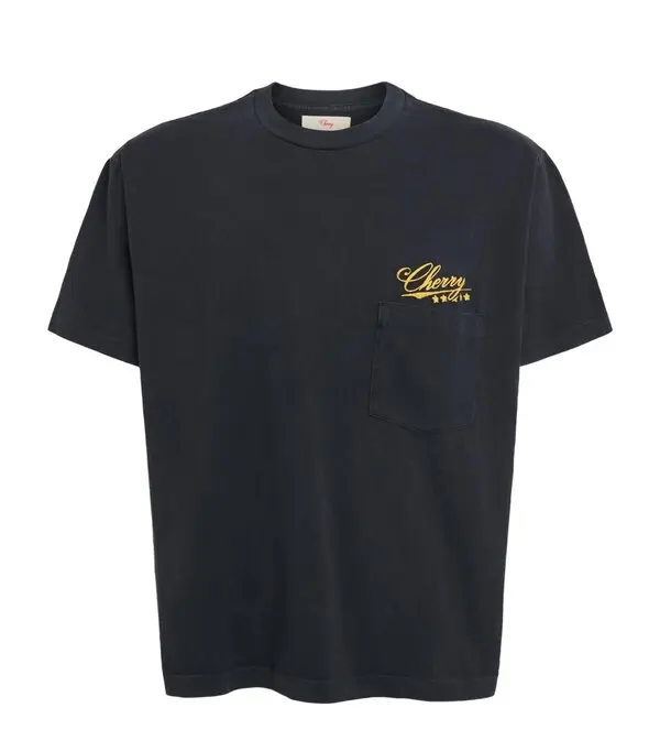 CHERRY LOS ANGELES Cotton Five Star Print T-shirt - Black