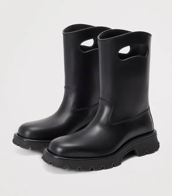 Loewe Calfskin Bobby Handle Boots - Black