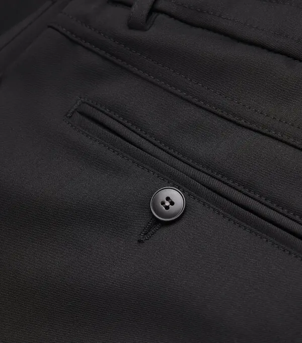 Canali Stretch Wool Travel Tailored Trousers