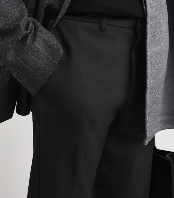 Canali Stretch Wool Travel Tailored Trousers