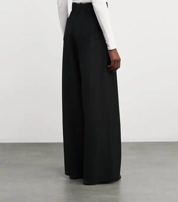 Maje Belted Wide-leg Trousers