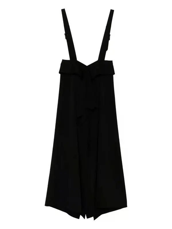 Yohji Yamamoto Draped Detailing Dress - Black