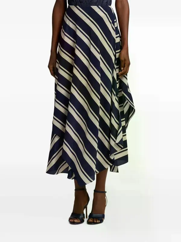Ralph Lauren Striped Handkerchief Tilda Skirt