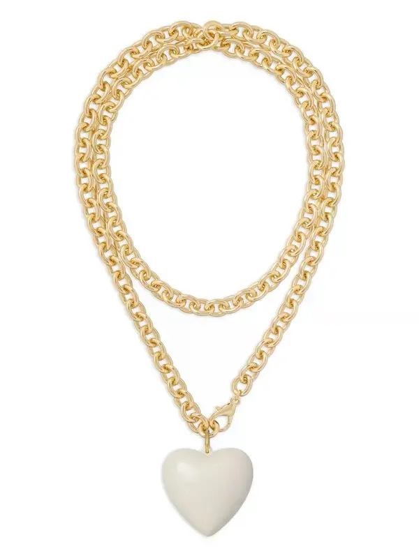 ROXANNE ASSOULIN Big Puffy Heart Charm Necklace - Gold