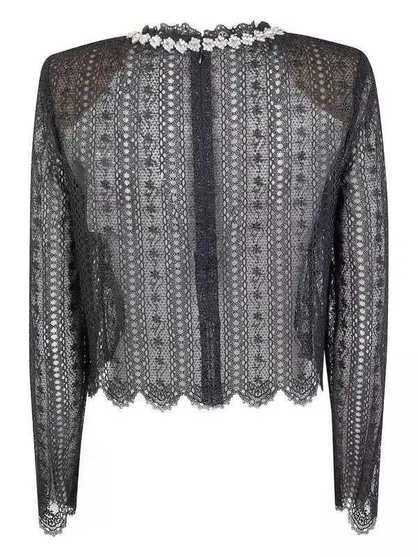 SELF-PORTRAIT Lace Embellished Top