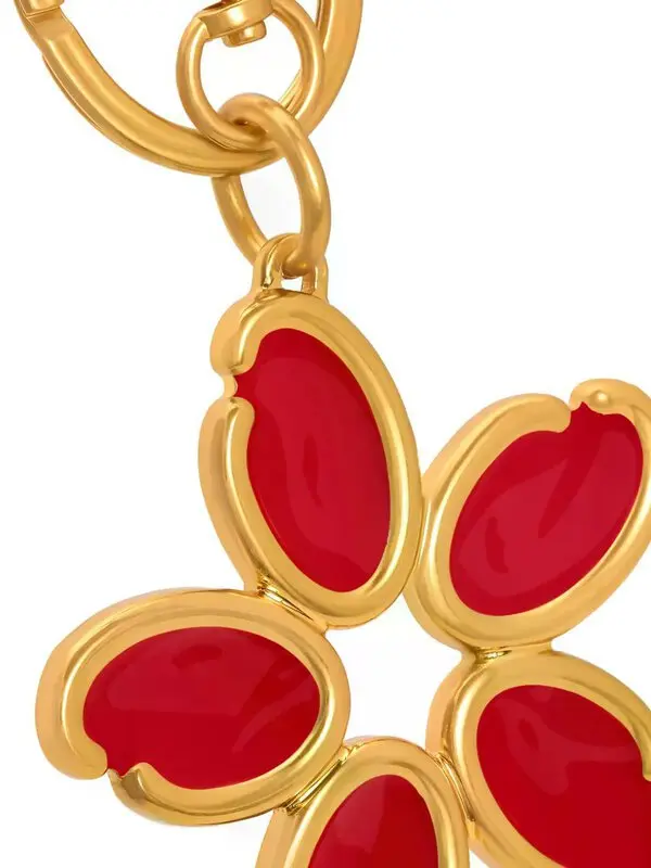 Oscar De La Renta Flower Charm Keyring - Gold