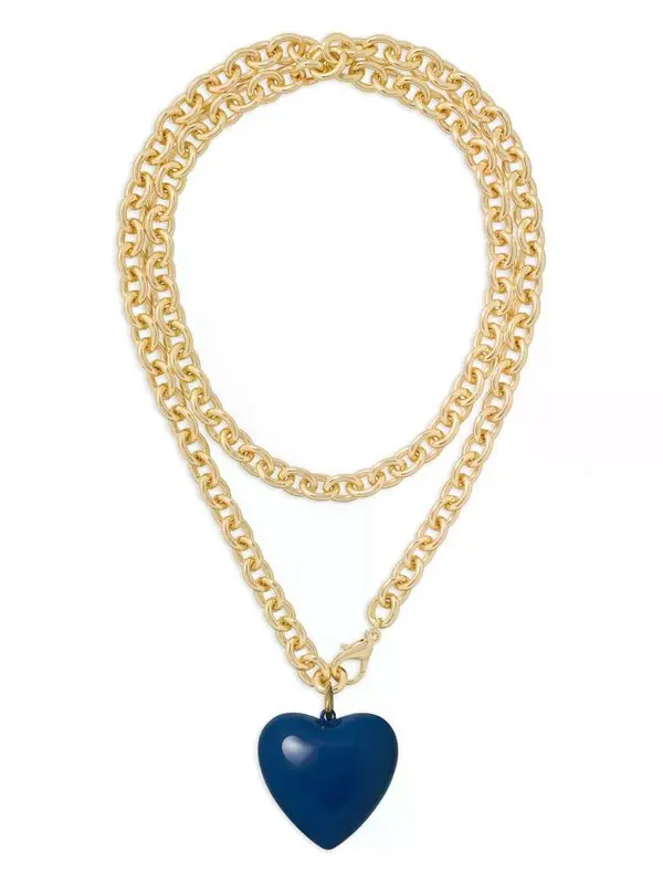 ROXANNE ASSOULIN Big Puffy Heart Charm Necklace - Gold