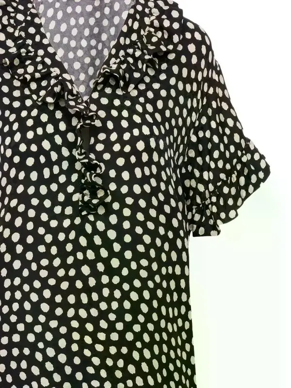 Chloé Polka-dot Ruffled Dress