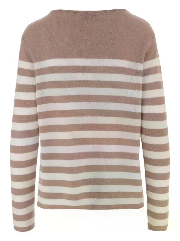Bruno Manetti Striped Cashmere Jumper - Brown