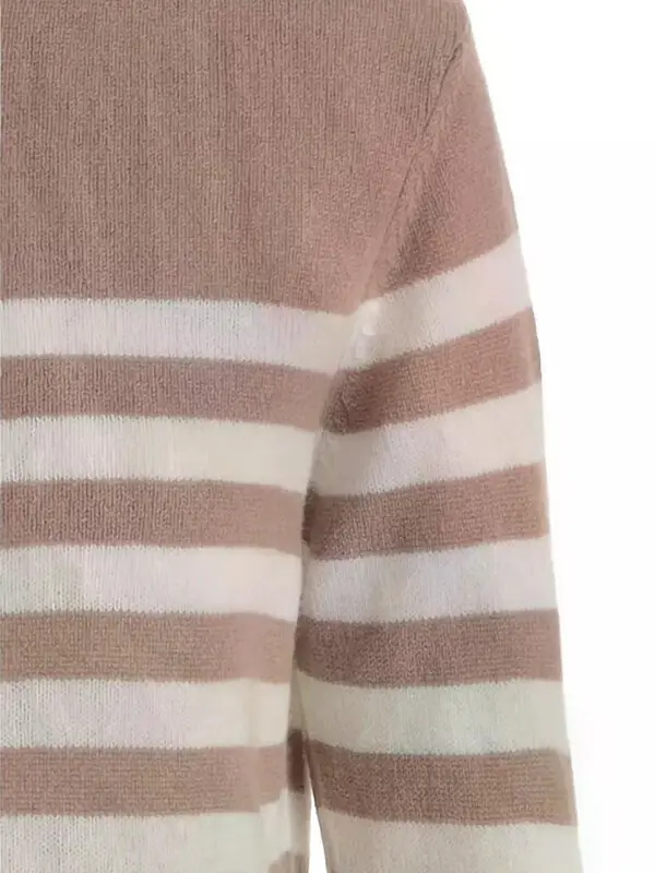 Bruno Manetti Striped Cashmere Jumper - Brown