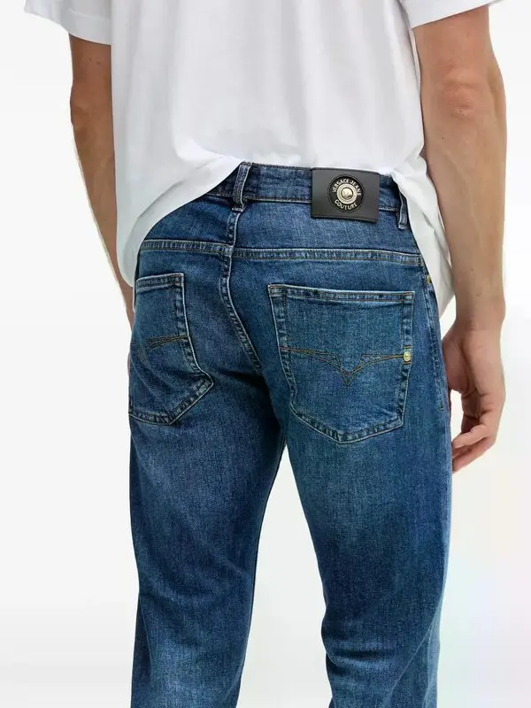 Versace Logo-patch Belt-loop Jeans