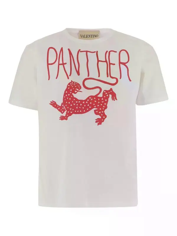 Valentino Garavani Graphic Panther T-shirt - Neutrals