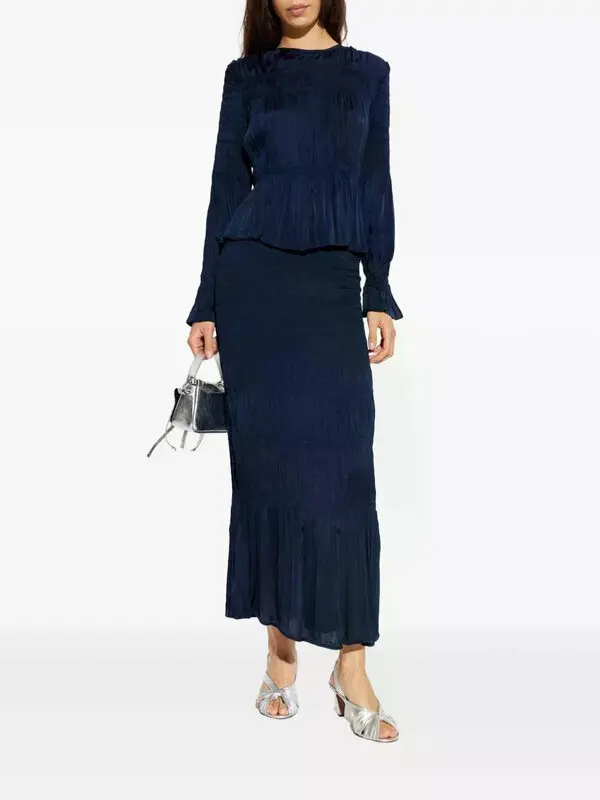 BY MALENE BIRGER Ilona Ruched Skirt - Blue