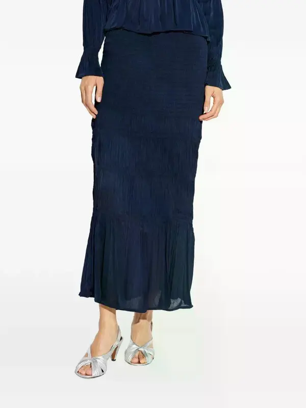BY MALENE BIRGER Ilona Ruched Skirt - Blue