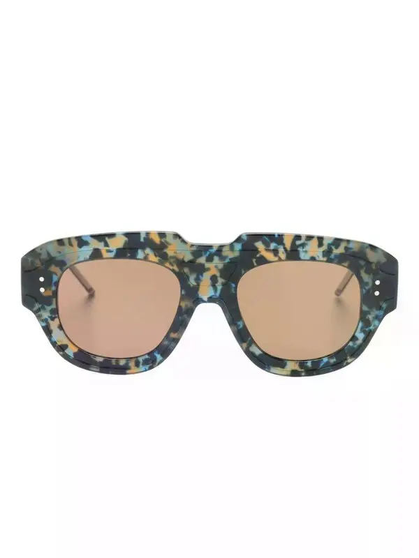 Thom Browne Geometric Frame Sunglasses - Blue