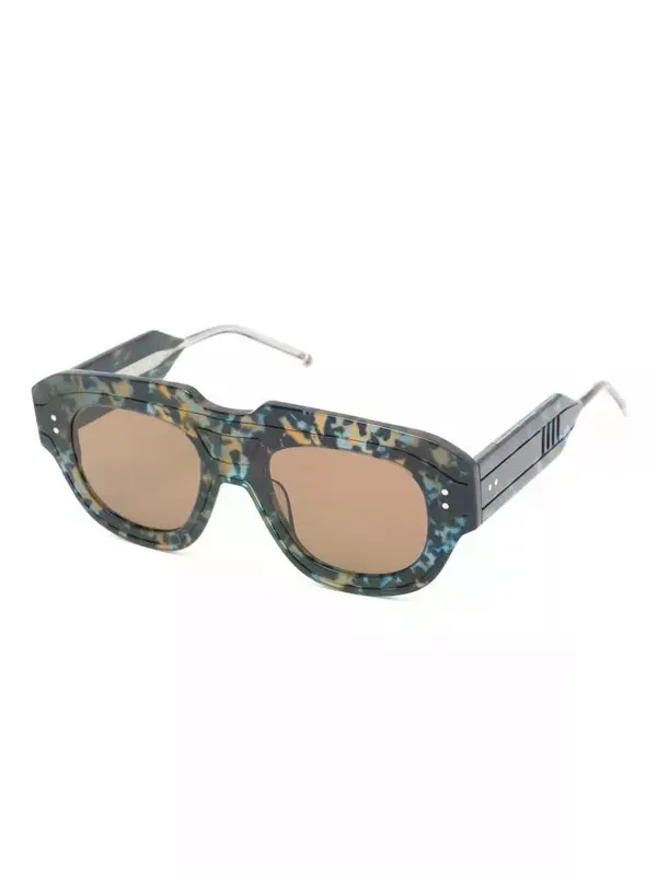 Thom Browne Geometric Frame Sunglasses - Blue