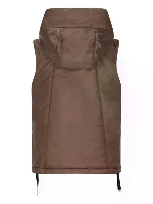 Max Mara Hooded Zip-up Gilet - Brown