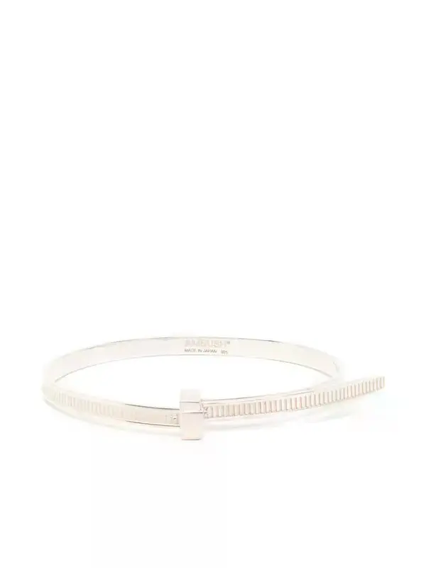 AMBUSH Textured Bracelet - Silver