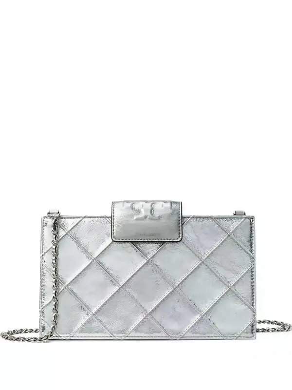 Tory Burch Mini Fleming Crossbody Bag - Silver