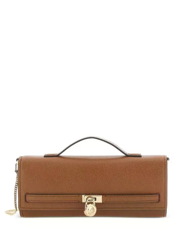Michael Kors Hamilton Moderne Padlock-detail Clutch - Brown